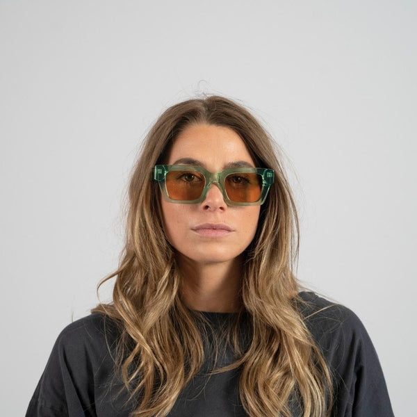 DYLON // CRYSTAL GREEN LIGHT BROWN – Blueprint Eyewear